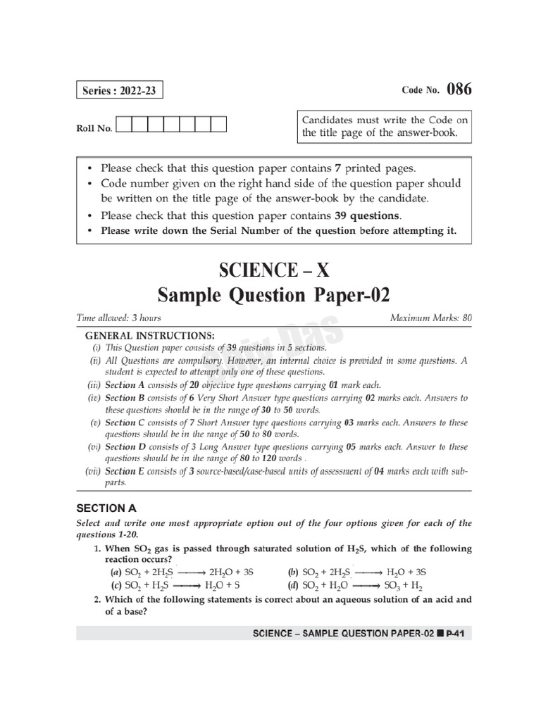 Sci SQP 2 | PDF