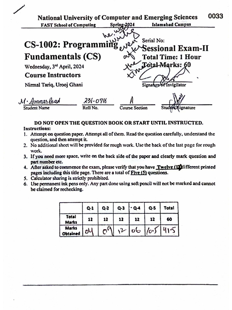 Spring 2024 Sessional 2 Pf-1 | PDF