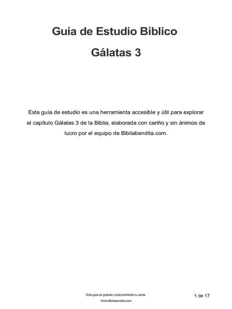 Estudio Bíblico de Gálatas 3 | PDF | Cristo (título) | Sola Fide