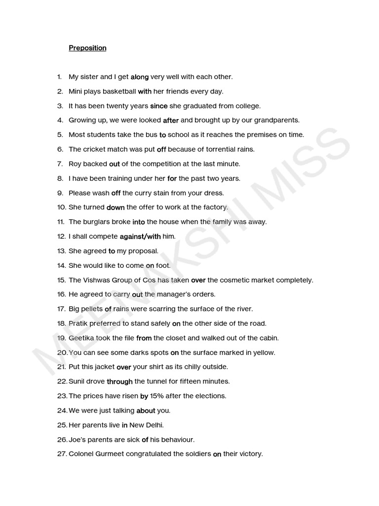 Understanding Prepositions in English | PDF