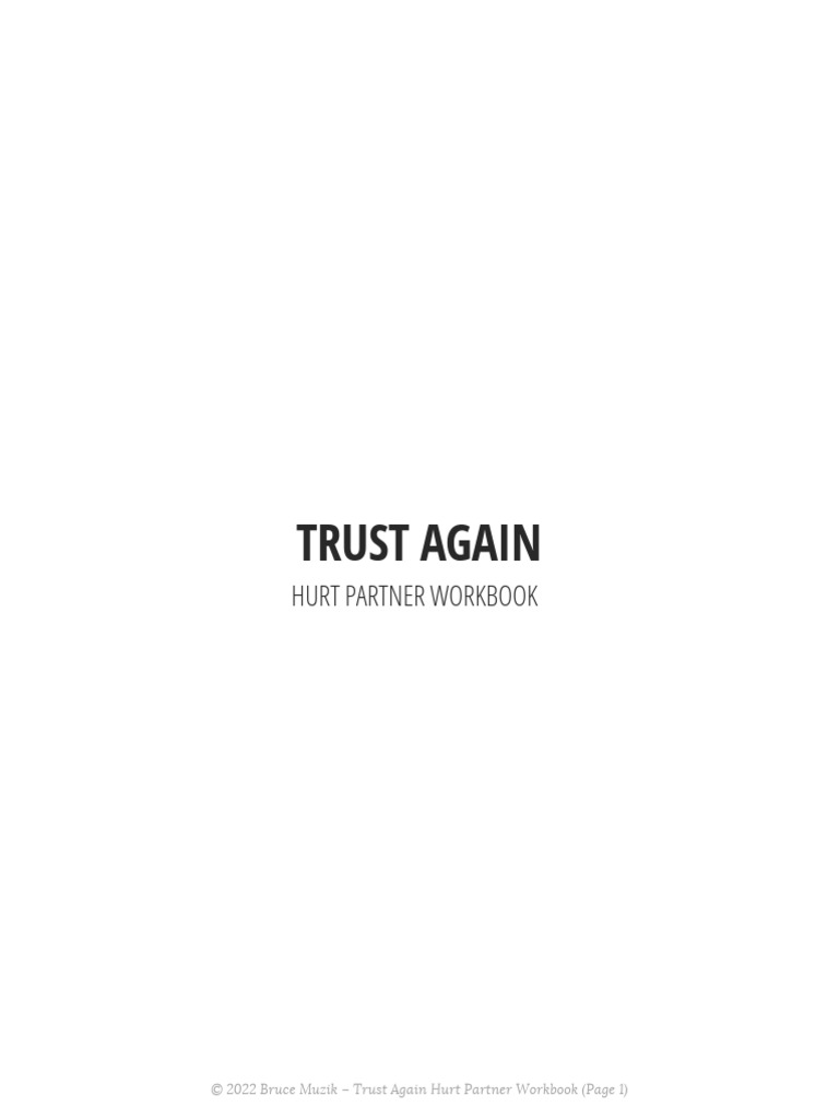Hurt Partner Trust Recovery Workbook | PDF