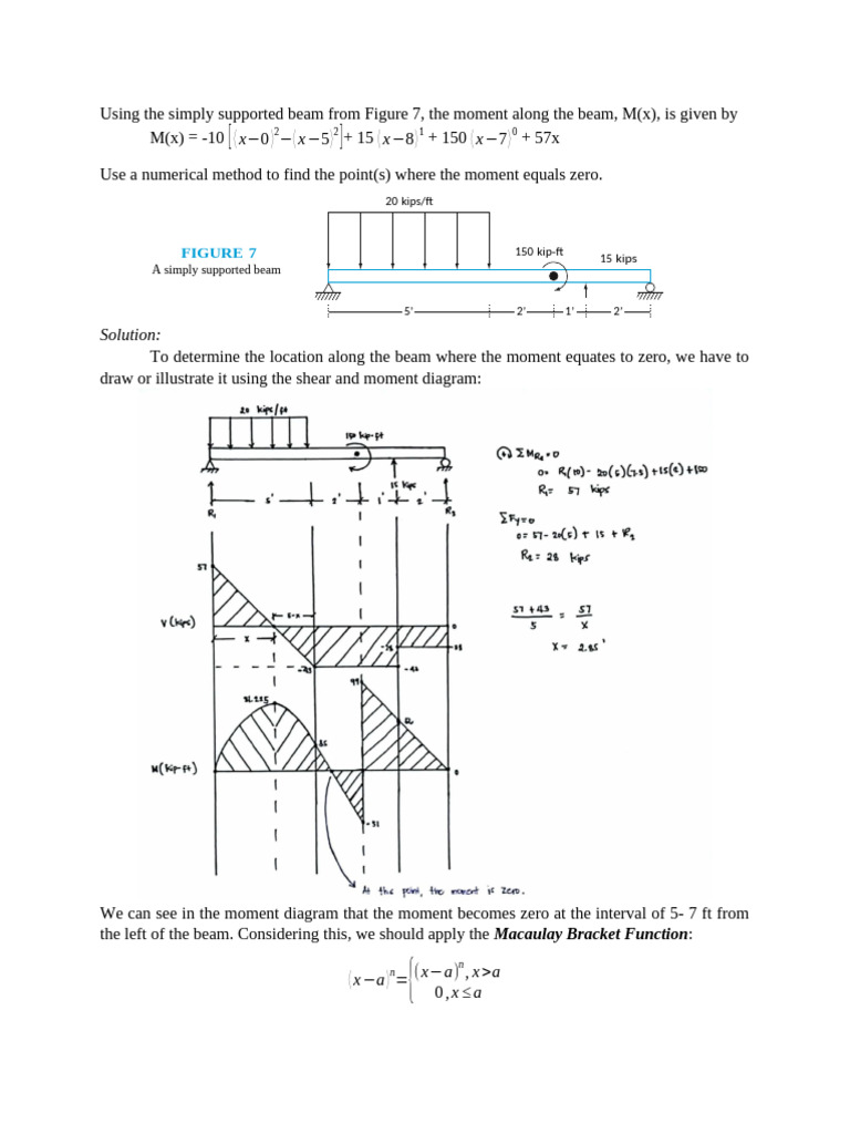 Moment in Beam | PDF