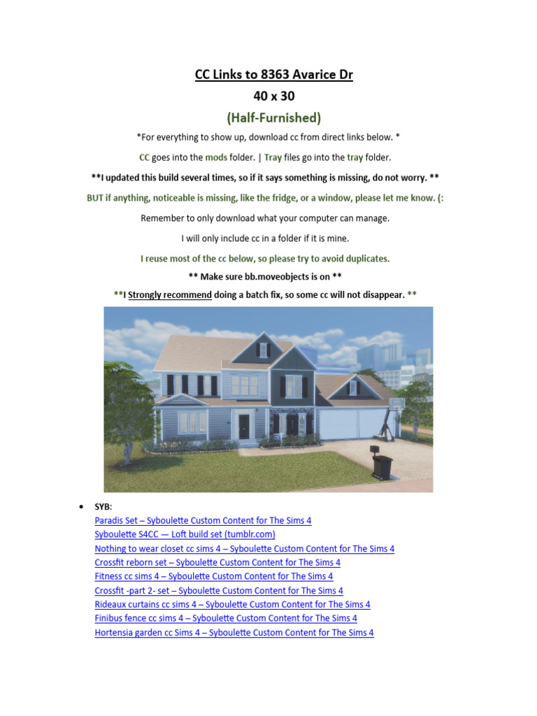 CC Links to 8363 Avarice Dr | PDF