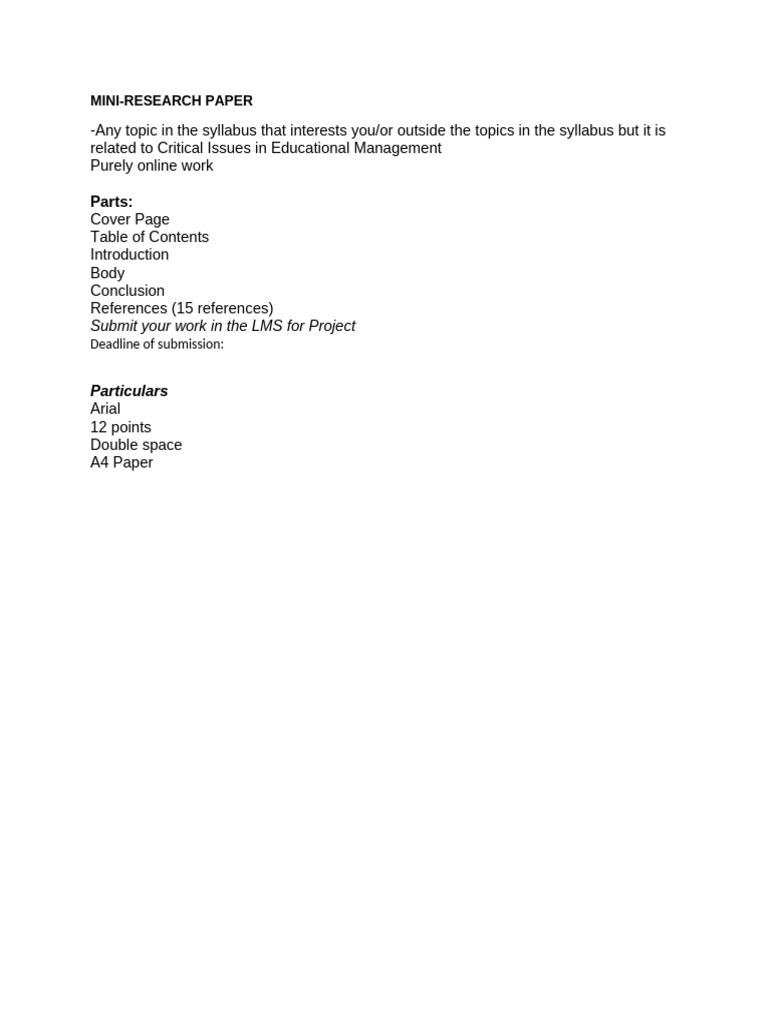 Mini Research Paper | PDF