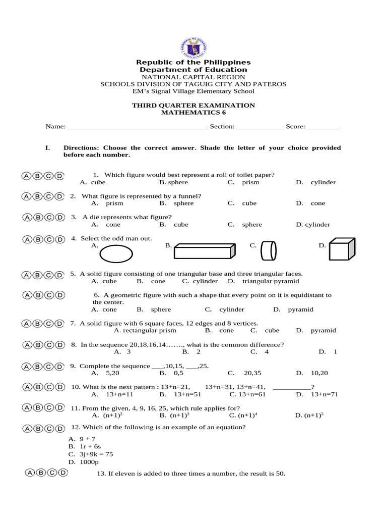 Math Reviewer 3rd Grading | PDF | Area | Geometric Objects