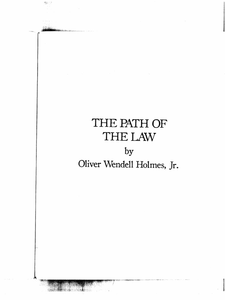 The Path of Law | PDF