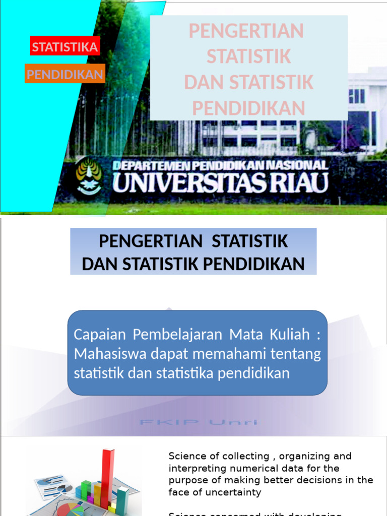 Pert-1-Pengertian Statistik-Stat Pendidikan-Data | PDF