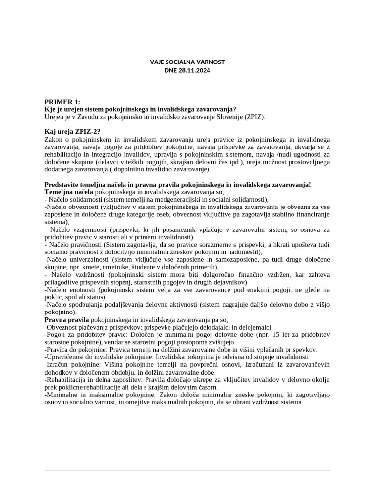 E-VAJE 2 Socialna Varnost | PDF