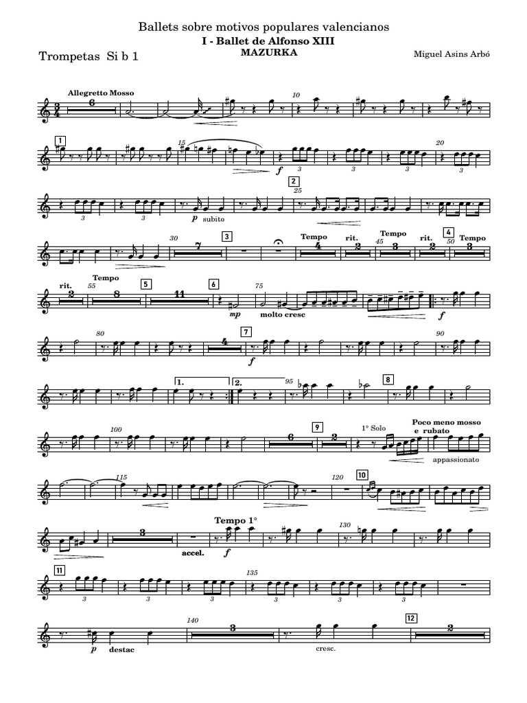 Miguel Asins Ballet I Tptes Bugle Cors | PDF | Tempo | Semiotics
