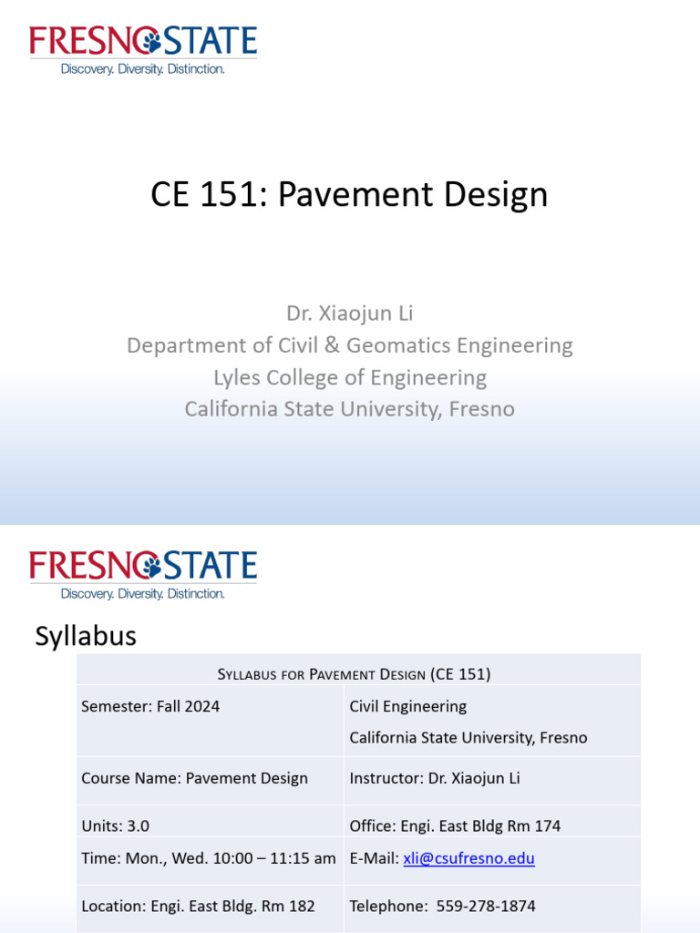 CE+151+Pvmt+Design_Lecture+1+-Introduction | PDF | Educational ...