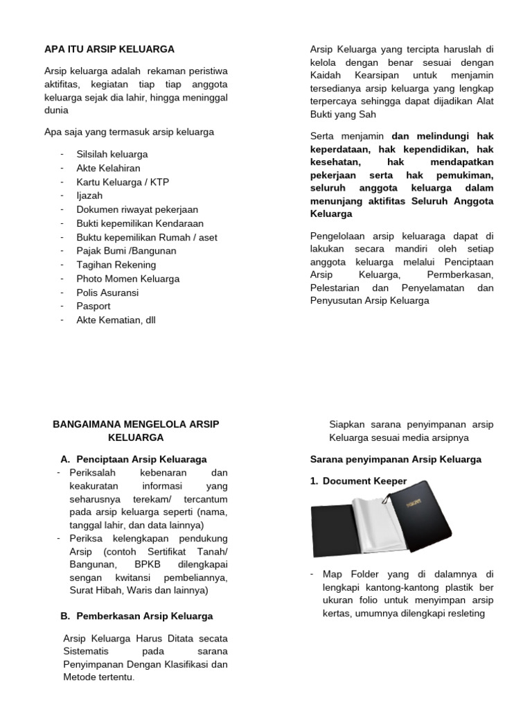 Apa Itu Arsip Keluarga Buku Coba | PDF