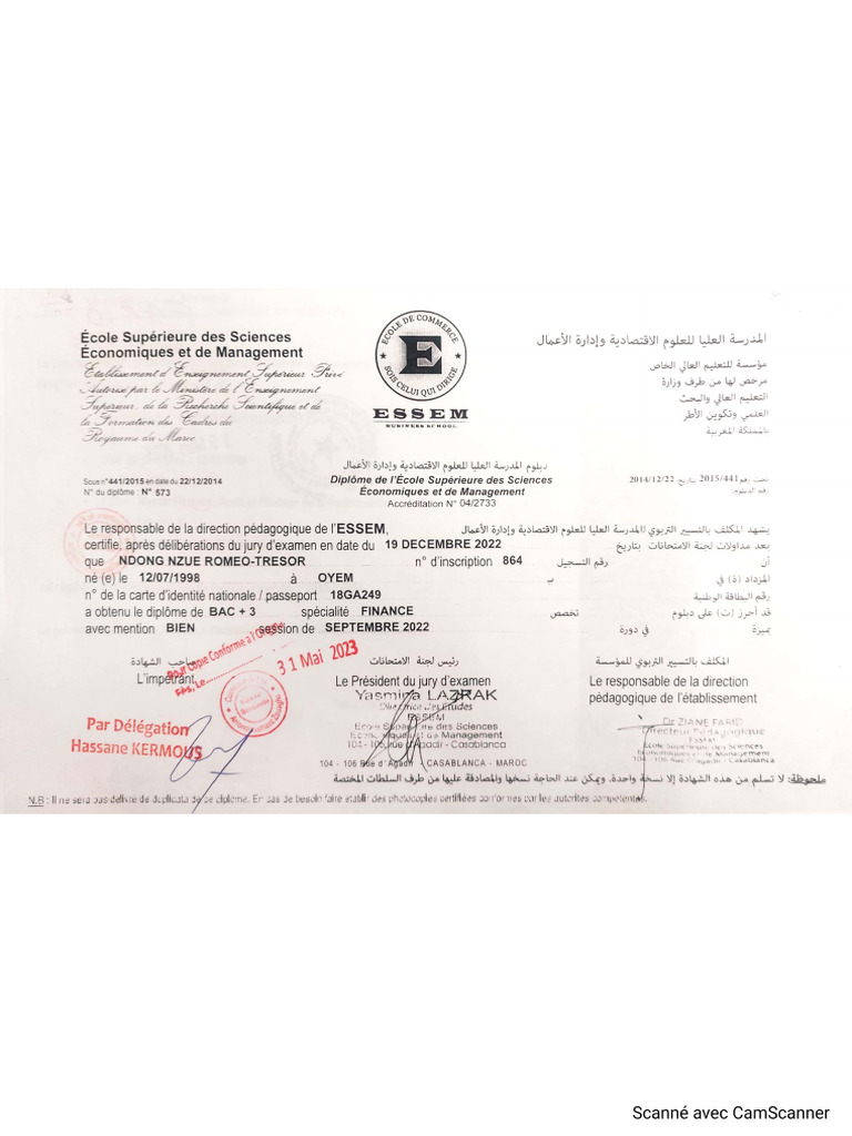 Diplôme Licence | PDF