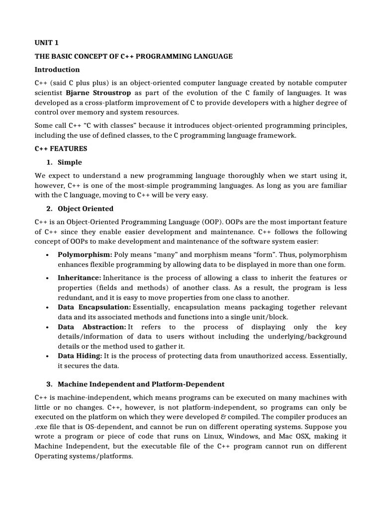 Introduction to C++ Programming Basics | PDF | Parameter (Computer ...