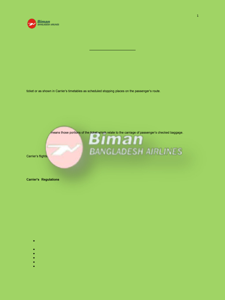 Carriage For Passengers and Baggage | PDF | Credit Card | Airlines