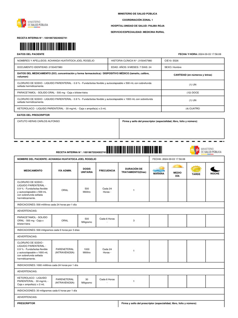 Receta MSP | PDF | Medicamentos con receta | Tratamientos médicos