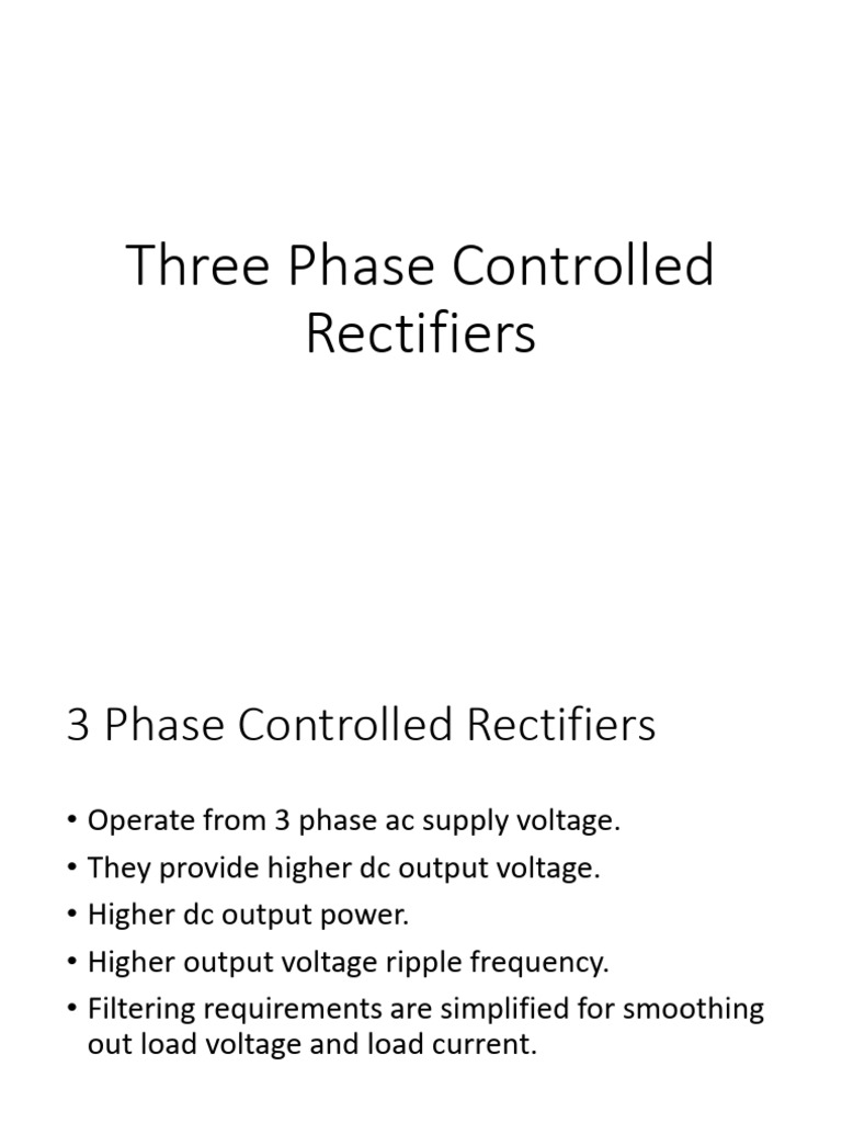 Chapter 4b Three-Phase Controlled Rectifiers | PDF | Rectifier | Electrical Engineering