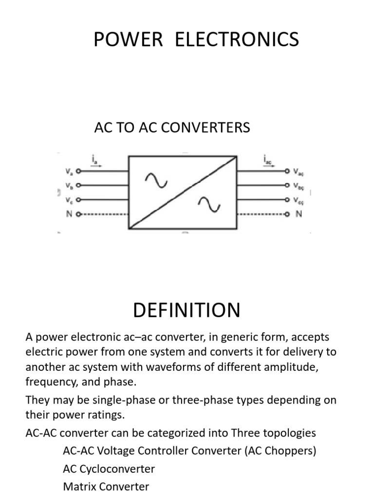 Chapter 5 AC To AC Converters | PDF | Alternating Current | Power ...