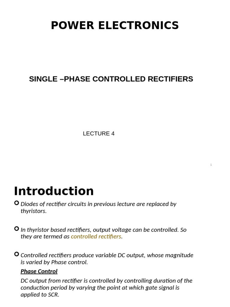 Controlled Rectifiers Overview | PDF | Rectifier | Direct Current