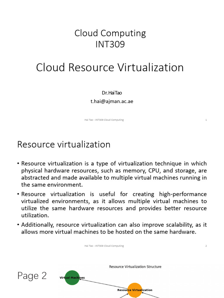 3-4 Cloud Resource Virtualization New | PDF | Virtualization | Virtual Machine