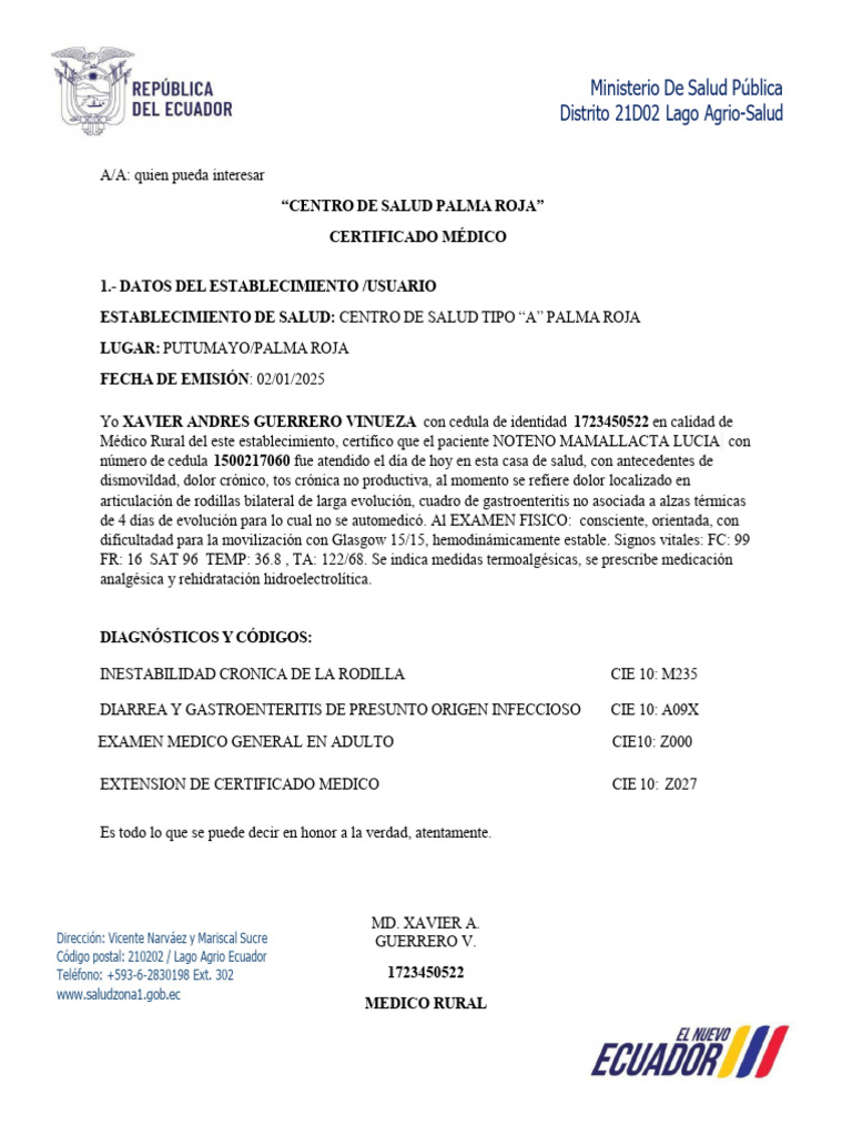 EJEMPLO DE CERTIFICADO MSP | PDF