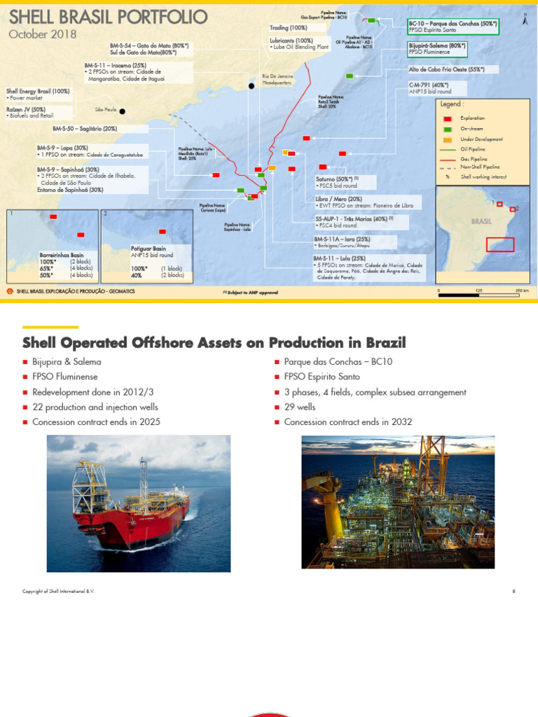 Shell Brasil Portofolio 2018 | PDF | Rio De Janeiro | Energy Industry