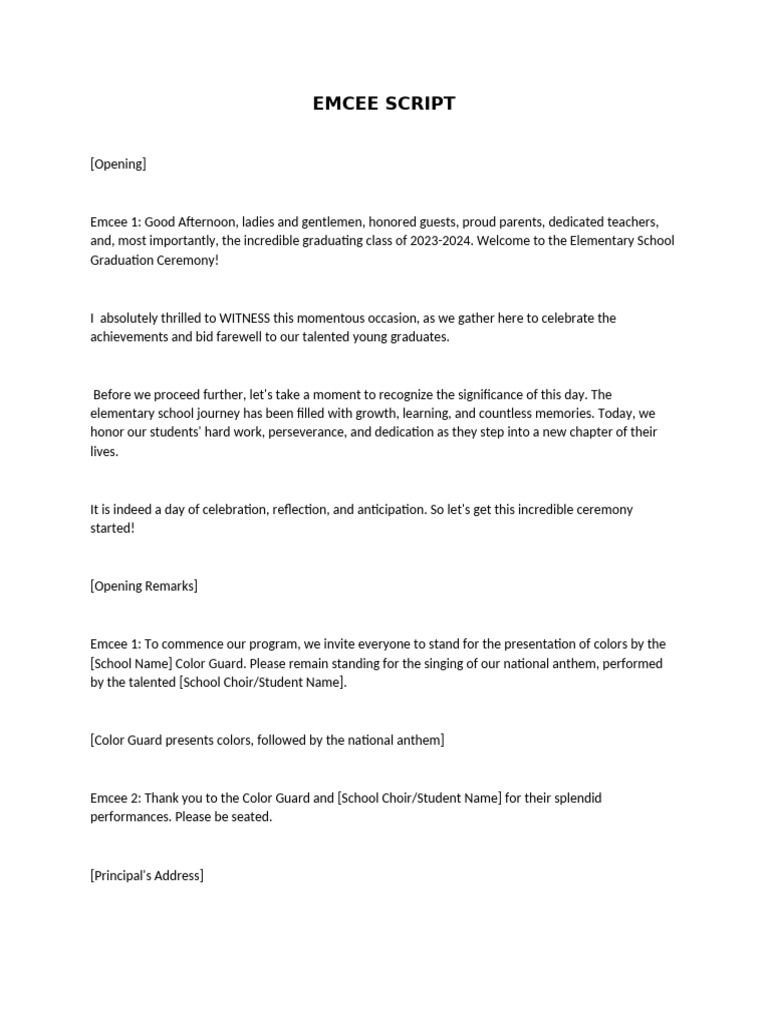 EMCEE SCRIPT | PDF | Leadership | Public Speaking