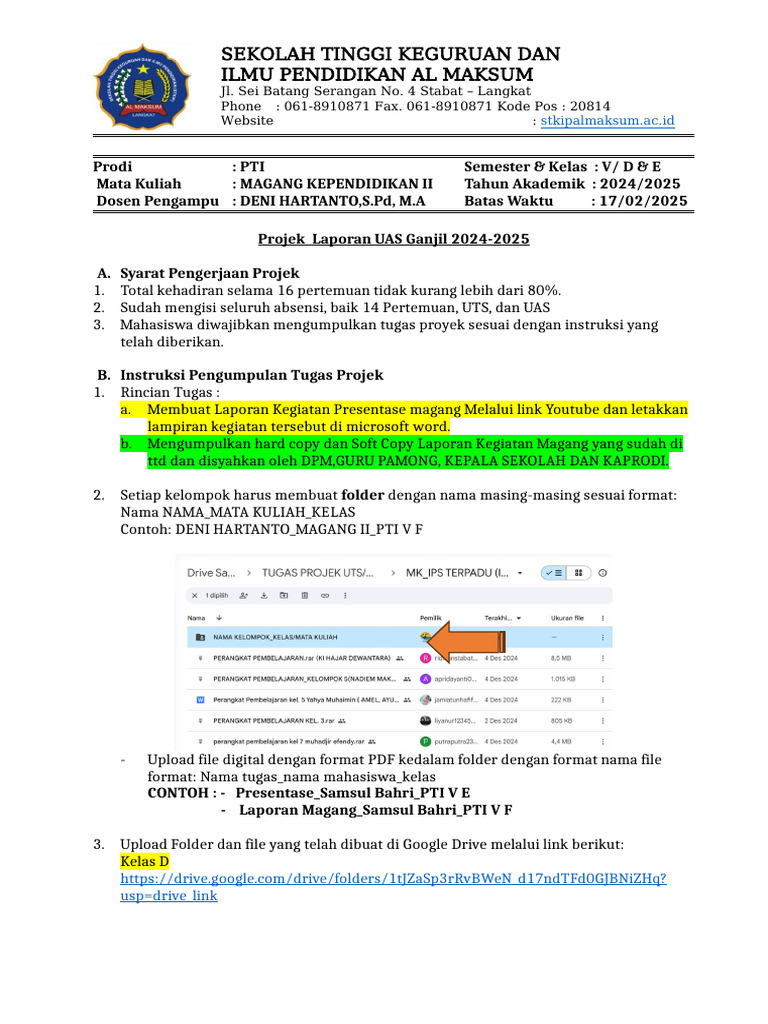 Projek Uas Magang Pti | PDF