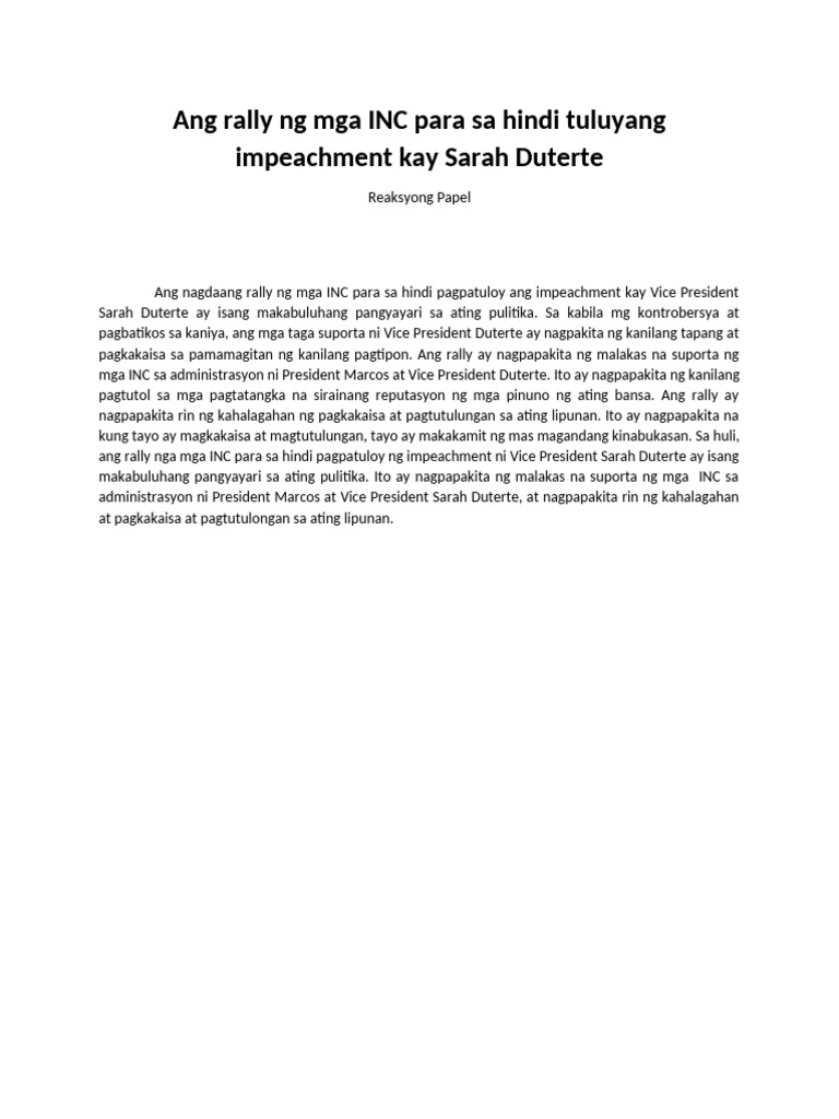 Reaction Paper | PDF
