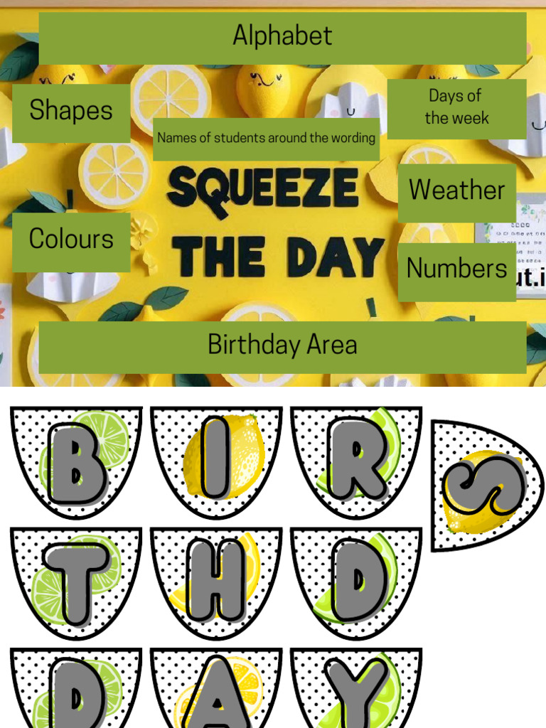 Bulletin Board Decoration LemonLimes | PDF