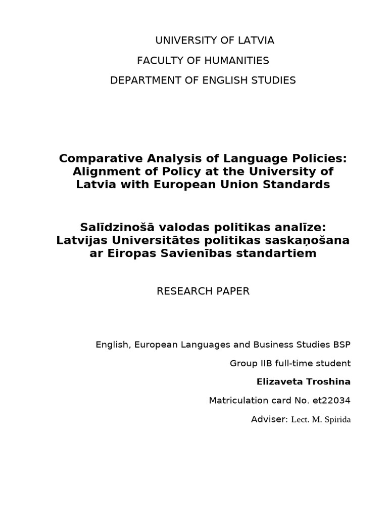 Troshina Mini Research Paper Final | PDF | Methodology | Analysis