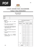 Skema Uasa MT THN 6 Set 2 2024 2025 by Cikgu Gorgeous | PDF