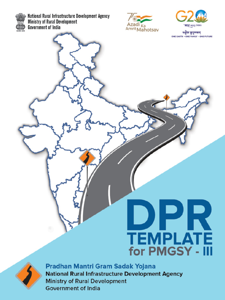 DPR Template PMGSY III | PDF | Surveying | Road