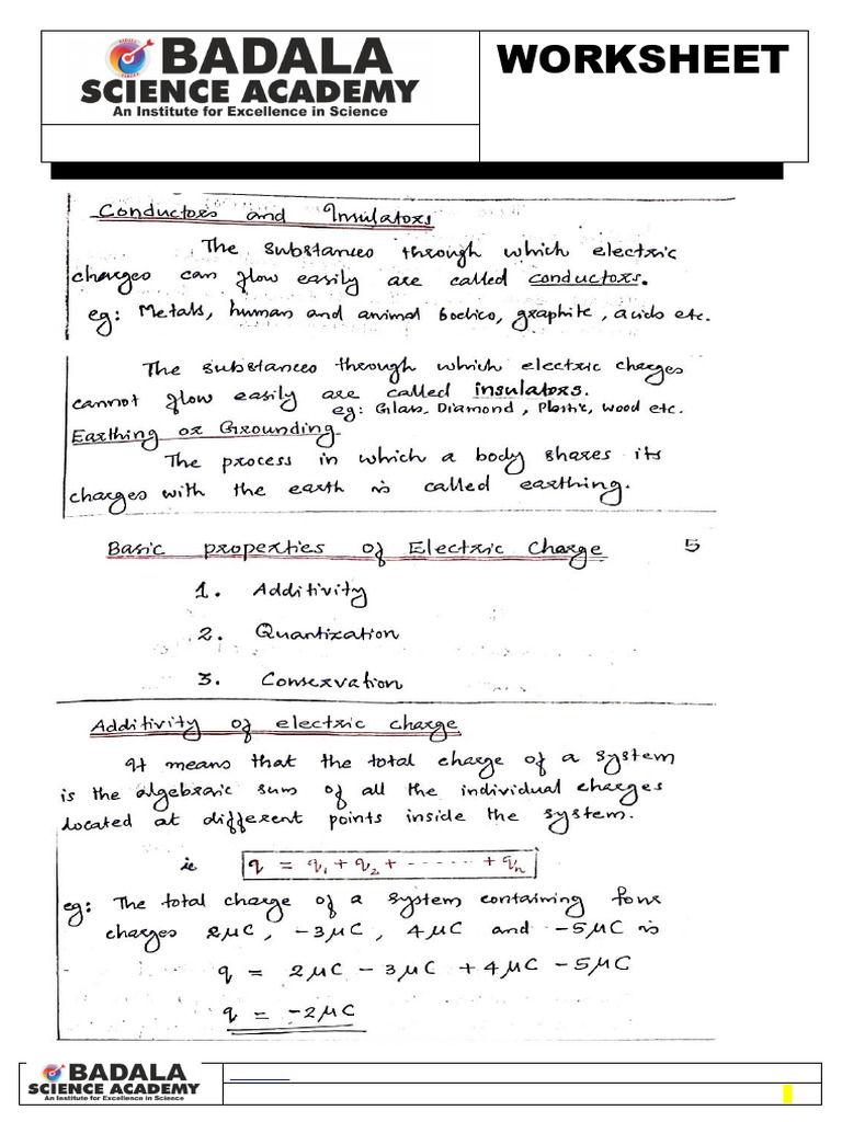 XII BOARD-PHY - Chapter-1 & 2 | PDF