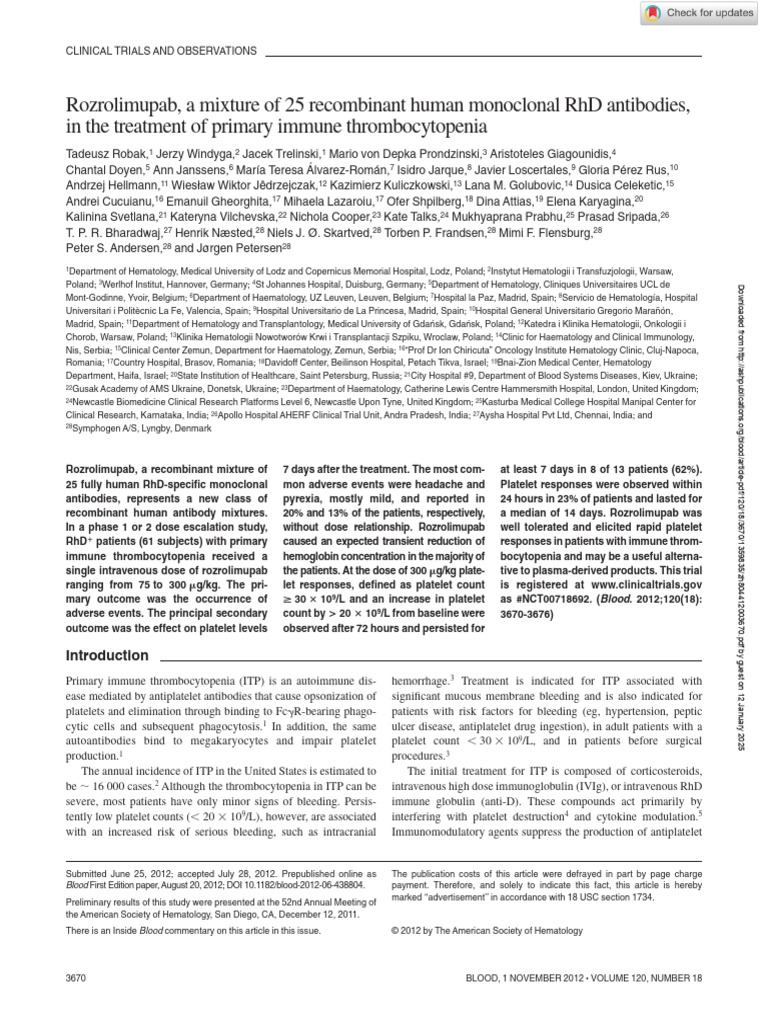 Rozrolimupab, A Mixture of 25 Recombinant Human Monoclonal RhD ...