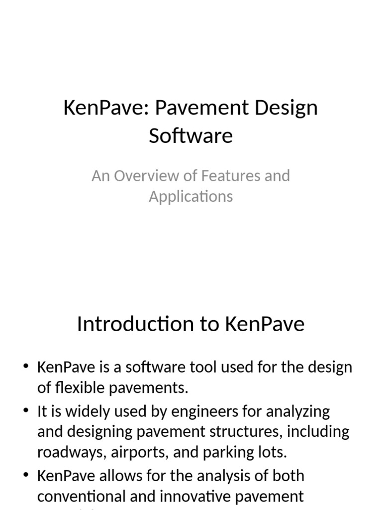 KenPave Software for Pavement Design | PDF | Road Surface | Physical ...