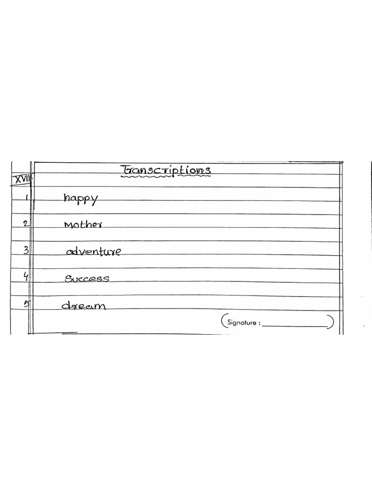 Transcriptions | PDF