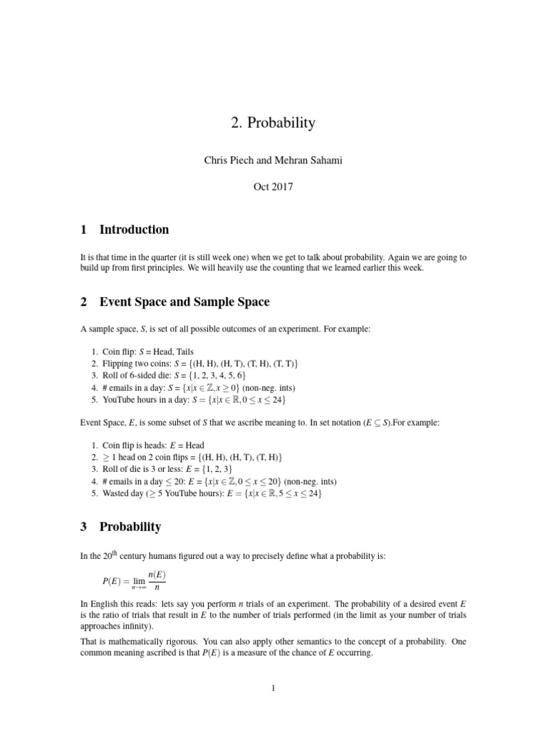 2 Probability | PDF | Probability | Sampling (Statistics)