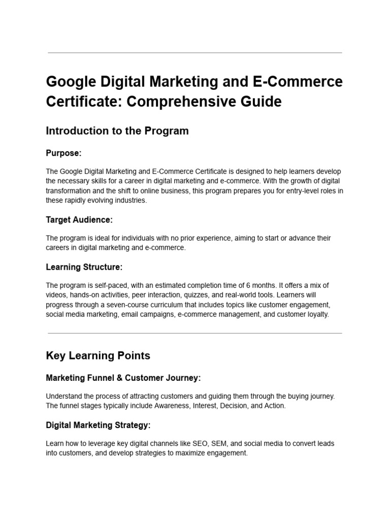 Course 1 Module 1 Notes | PDF | Digital Marketing | Marketing