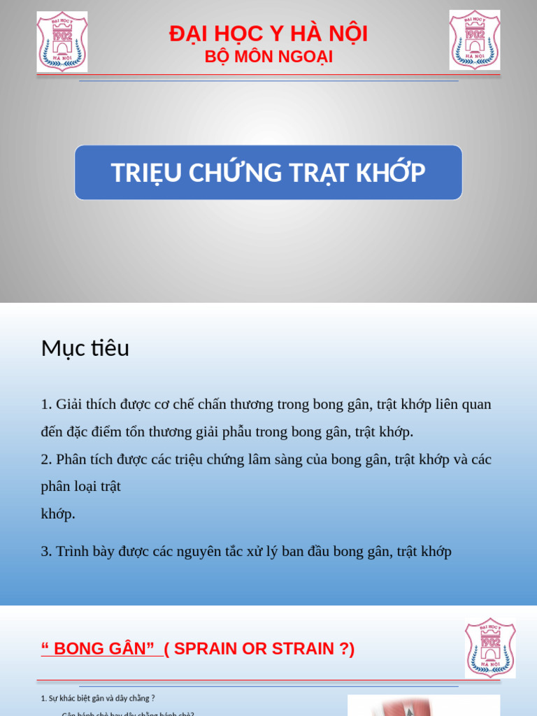 LEC05 Triệu Chứng Học Trật Khớp | PDF