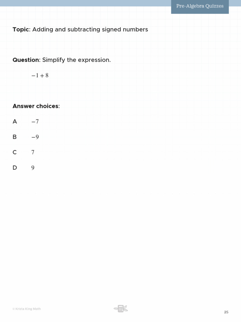 Adding+and+subtracting+signed+numbers | PDF