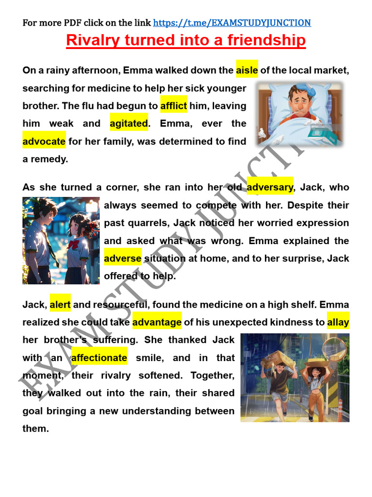 Rivalry to Friendship: A Heartwarming Tale | PDF