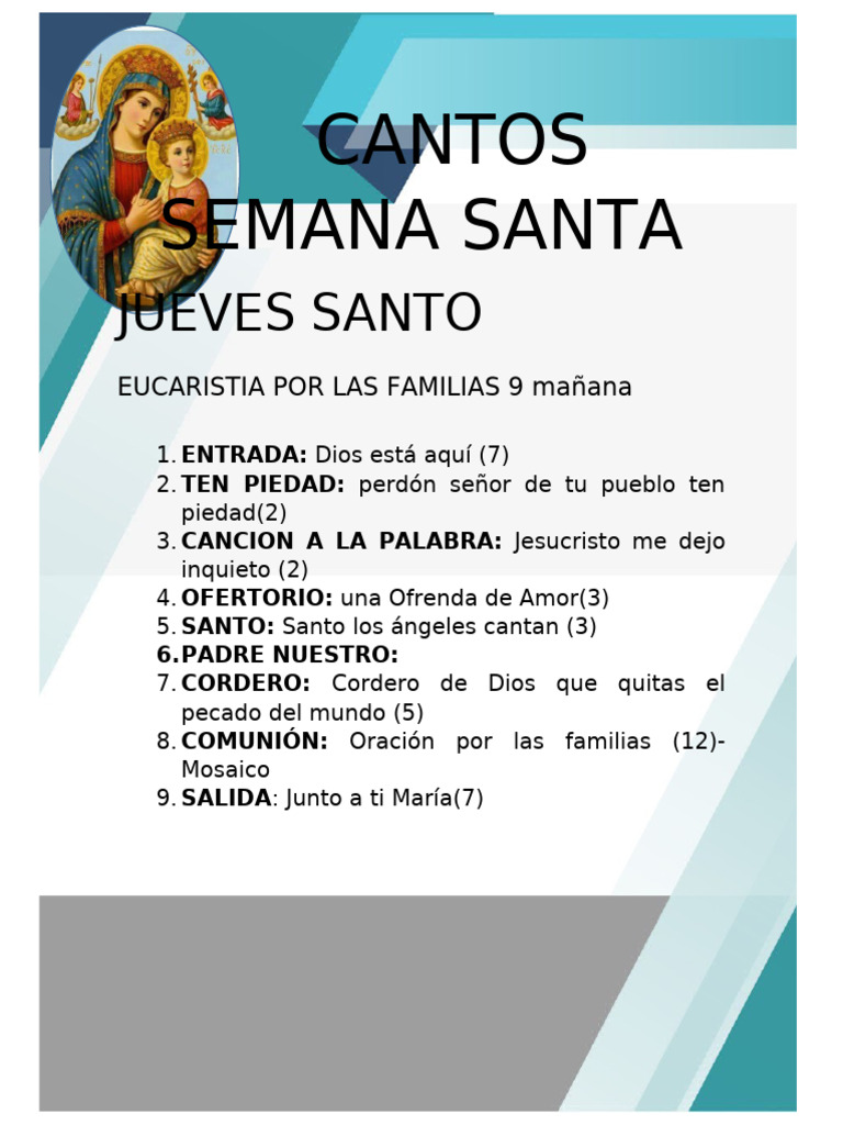 CANTOS SEMANA SANTA | PDF