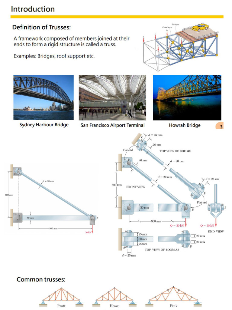 Class Slides - Trusses and Frames | PDF | Classical Mechanics | Mechanics