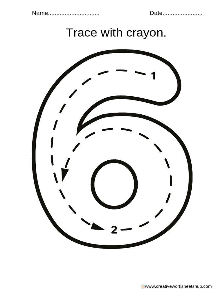 Number Tracing 6 1 | PDF