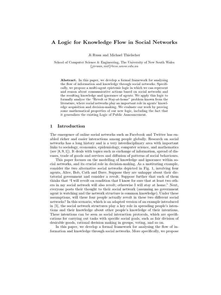 Knowledge Flow in Social Networks | PDF | Logic | Social Network