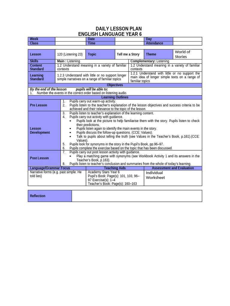 template | PDF | Teachers | Lesson Plan