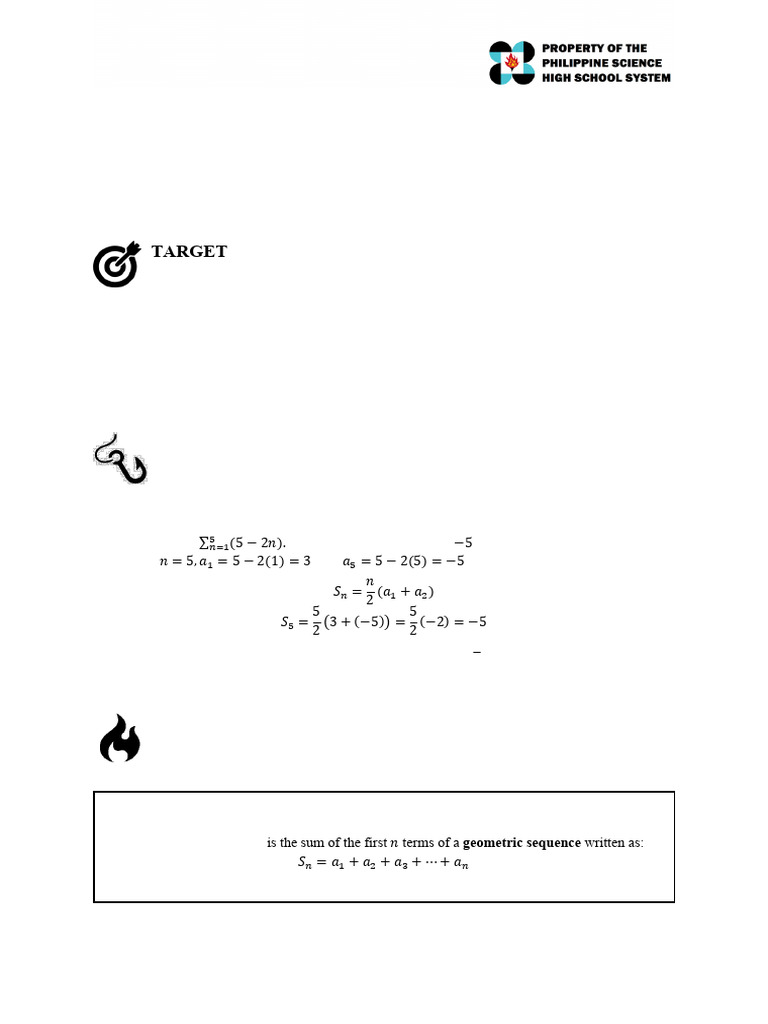 SLG Math 3 12.6 Geometric Series | PDF | Summation | Series (Mathematics)
