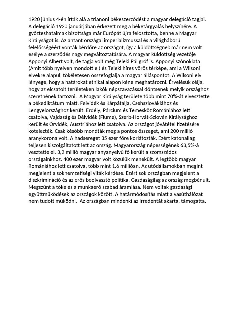Trianoni Béke | PDF