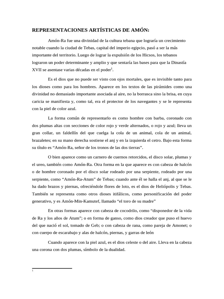 Representaciones de Amón | PDF