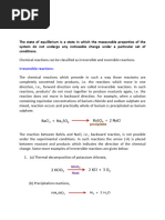 Unit 5 Chemical Equilibrium Grade 11 Note | PDF | Chemical Equilibrium ...
